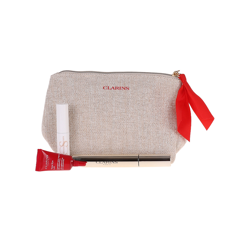 Clarins Mixed Set ( Mascara + Lashes Serum + Total Eye Lift + Pouch ...