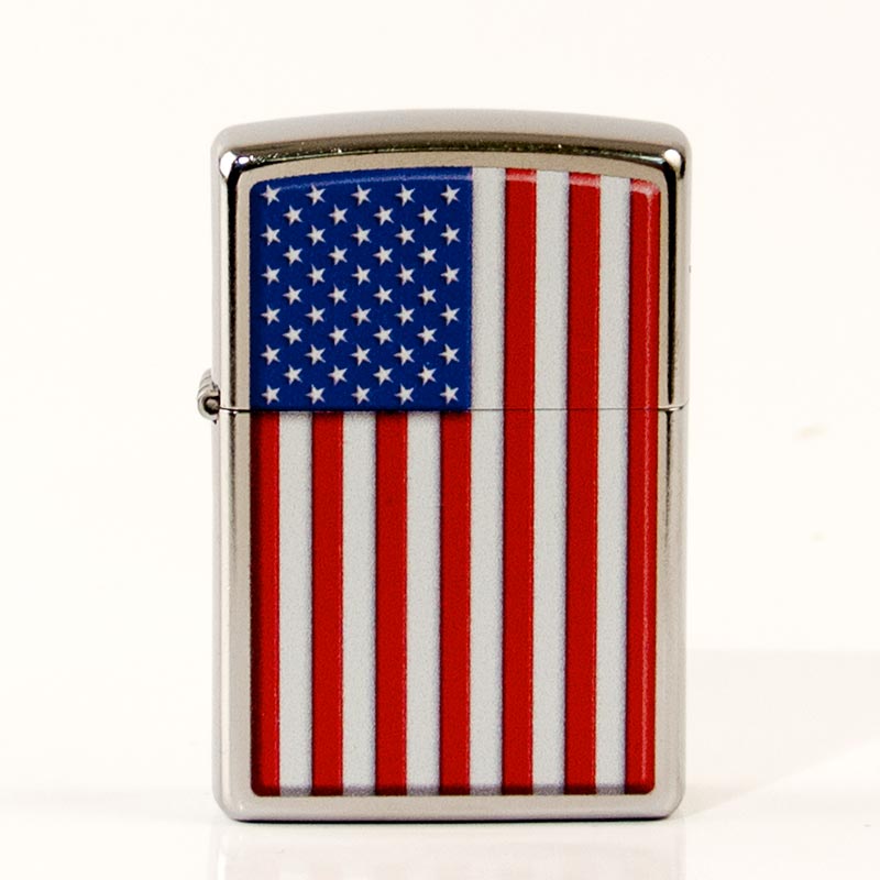 ZIPPO street chrom color "USA-Flag Patriotic Design" 60004281 | ExcaliburShop