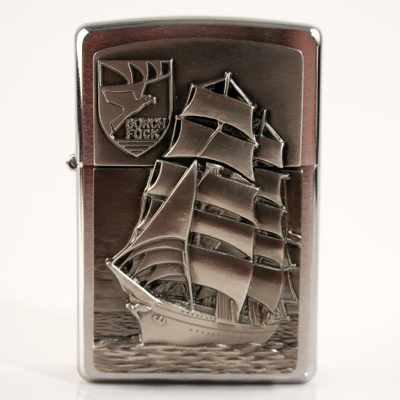 Zippo chrom Plakette Gorch Fock 1300177 | ExcaliburShop