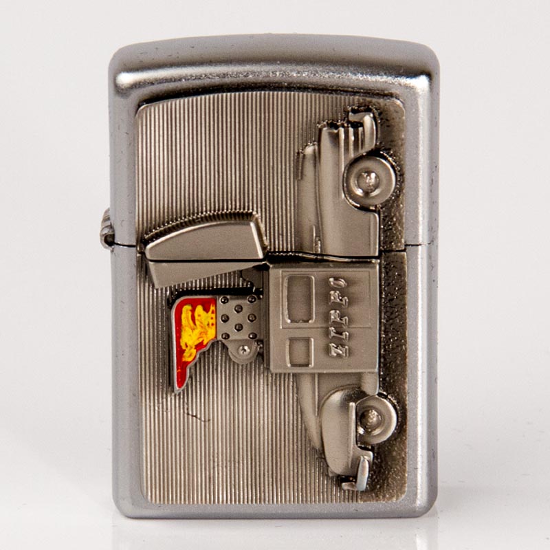 Zippo satin finish Plakette ZIPPO CAR | ExcaliburShop